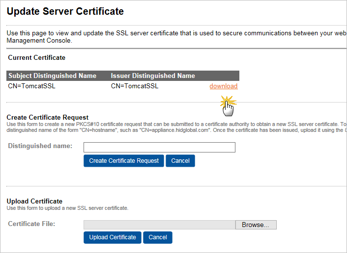 Download Existing Certificate